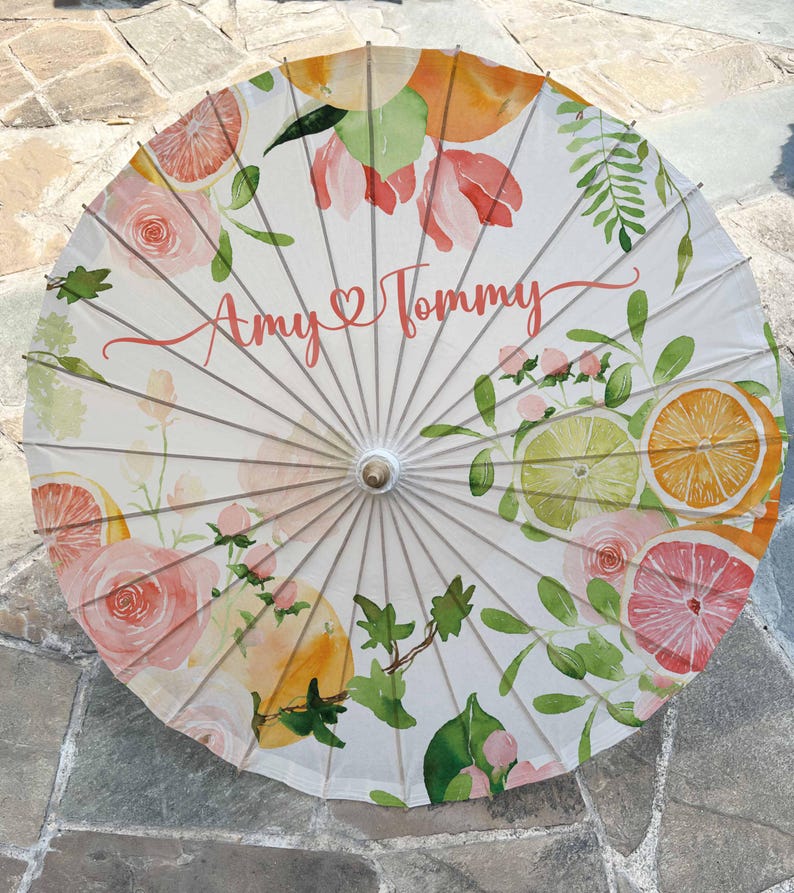 Personalized Custom Monogram Parasols Handmade Beach Wedding Umbrella ...