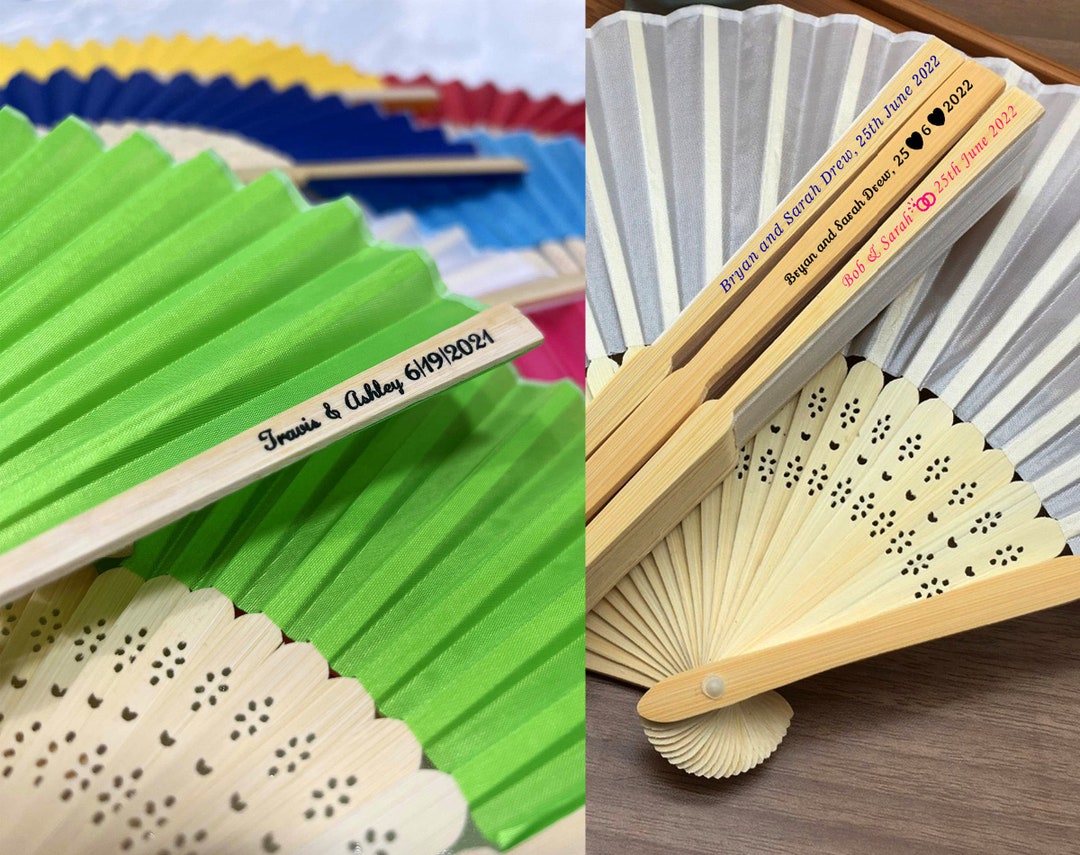 Rush Order Rustic Wedding Fans Personalized Bridesmaid Bridal Shower ...