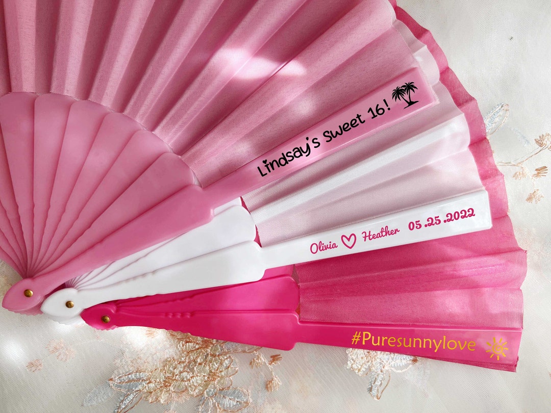 Destination Wedding Favors Personalized Fans Bachelorette Party Hand ...