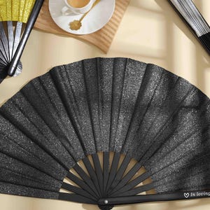 Personalized Rave Fan Folding Hand Fan Clack Loud Sound Large Handheld ...