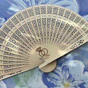 Personalized Custom Hand Fans Wedding Party Favors Frabic Fans Bulk ...