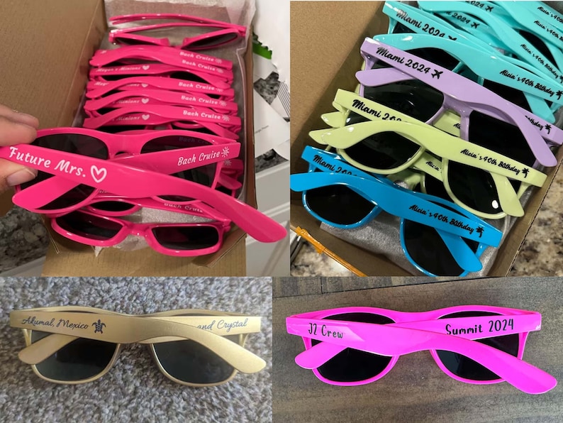 Sage Green Personalized Sunglasses Wedding Favors Gifts for Guests Bulk ...