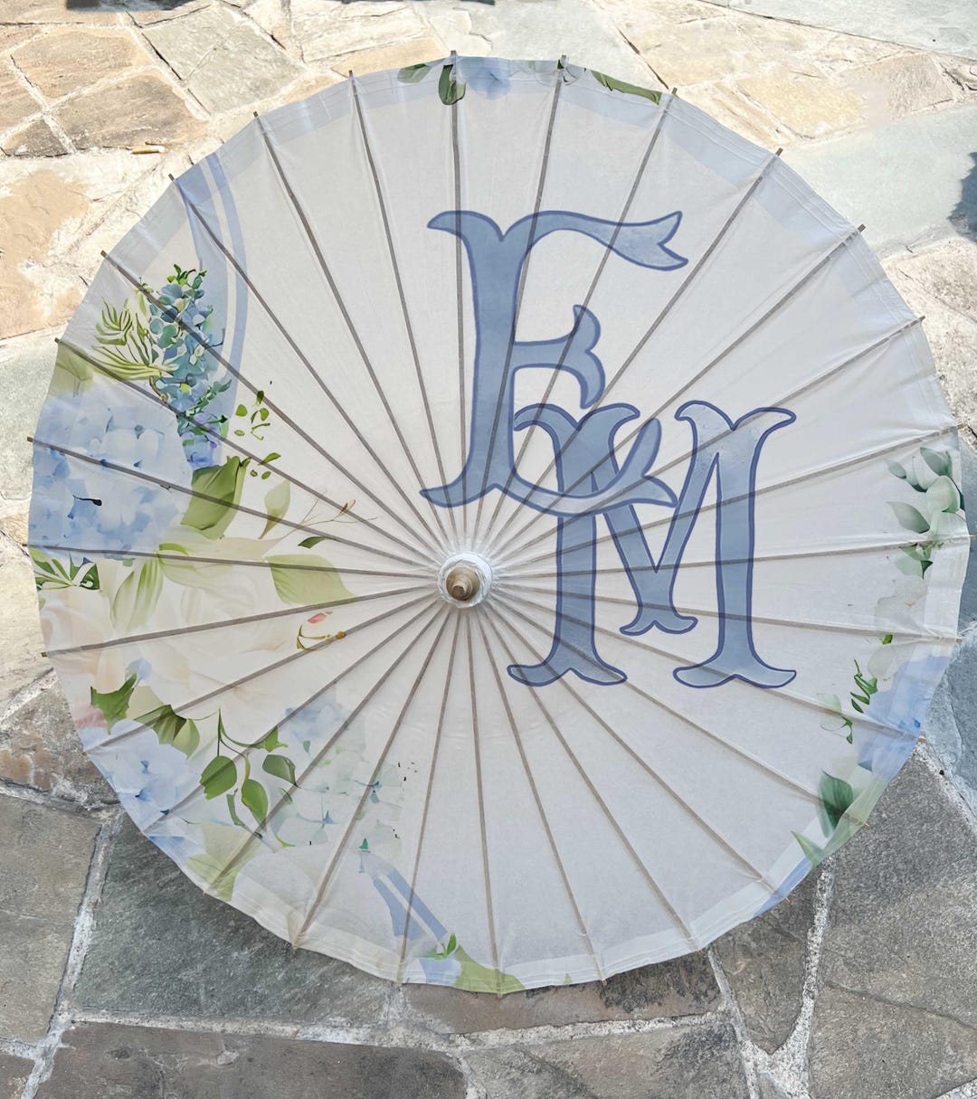 Personalized Custom Parasols Handmade Beach Wedding Monogram Umbrella ...