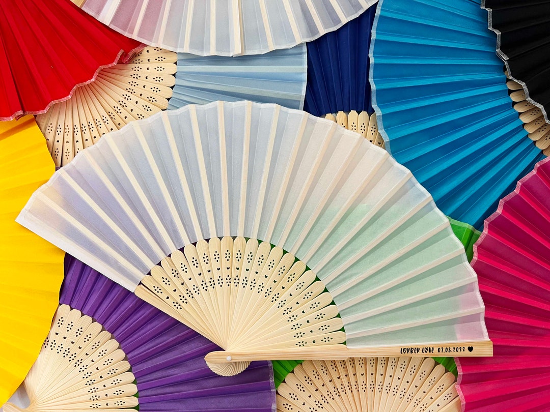 Bridal Shower Gifts Rustic Wedding Personalized Fans Party Favors Gift ...