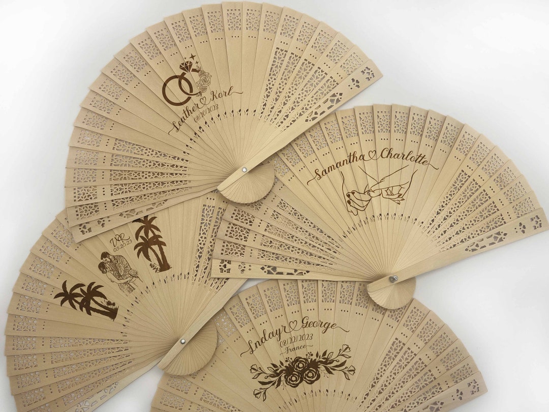 Personalized Custom Fans Wedding Party Favors Gifts for Guests Bulk ...