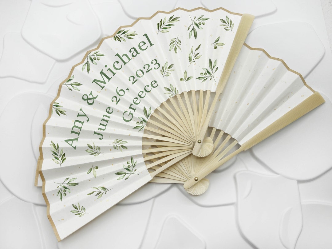 High End Personalized Custom Fans Wedding Party Favors Gifts for Guests ...
