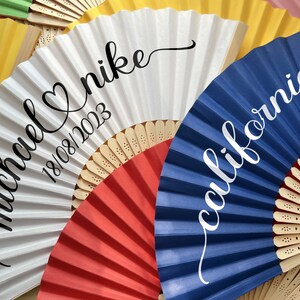 Personalized Wedding Party Favors Printed Paper Fans Gifts for Guests ...