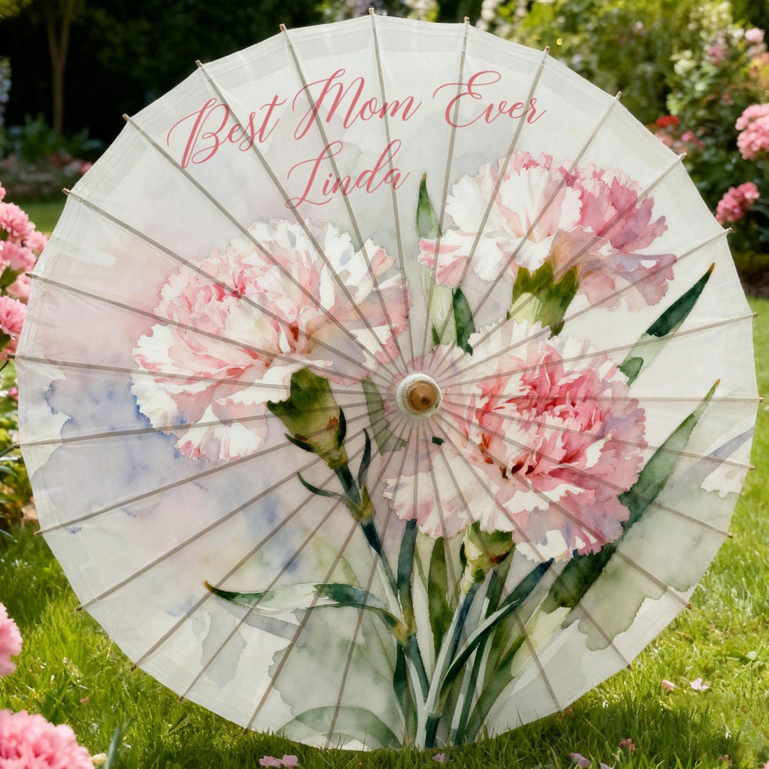 Personalized Handmade Custom Parasols Birth Month Flower Umbrella ...