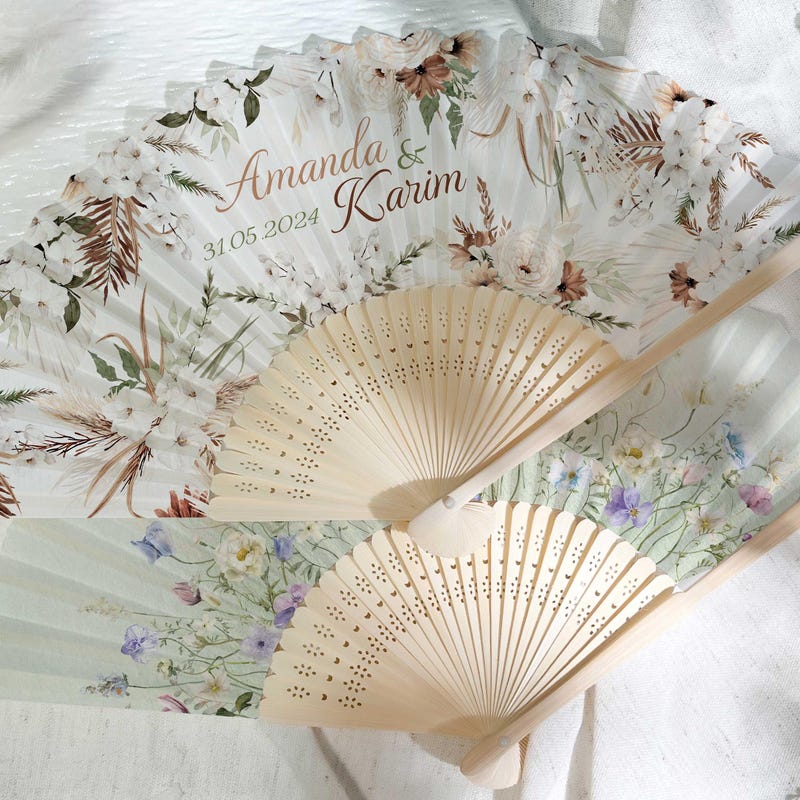 Personalized Fans - Etsy