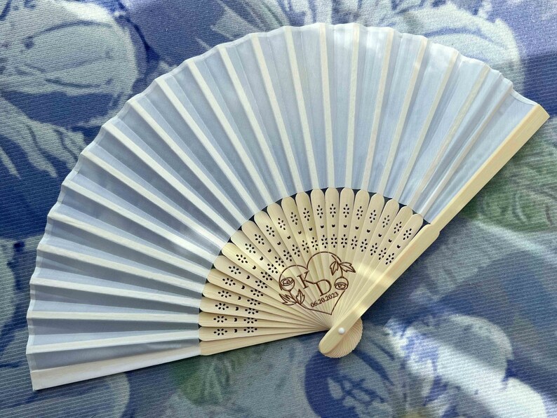 Personalized Custom Hand Fans Wedding Party Favors Frabic Fans - Etsy