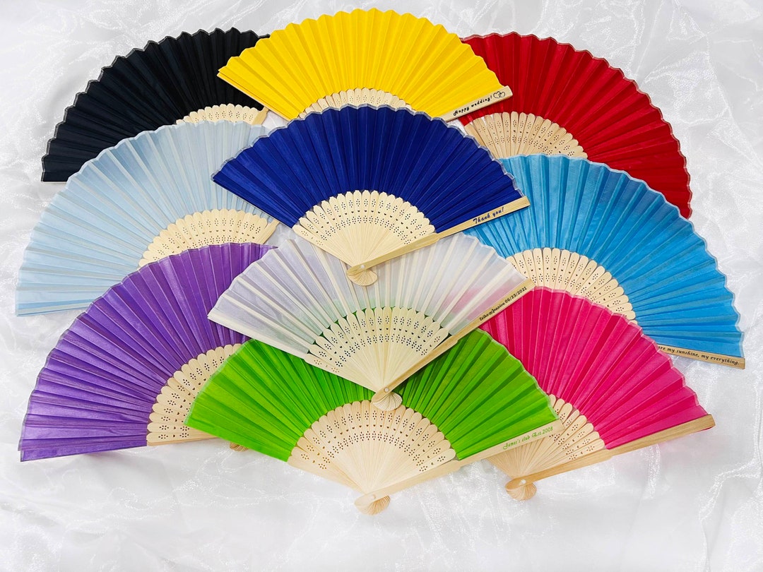 Wedding Fans Personalized Rustic Decor Beach Party Favors in Bulk Name ...