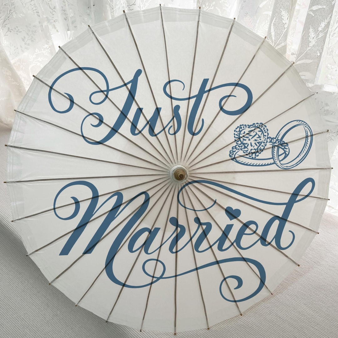 Personalized Monogram Parasols Custom Floral Beach Wedding Umbrellas ...