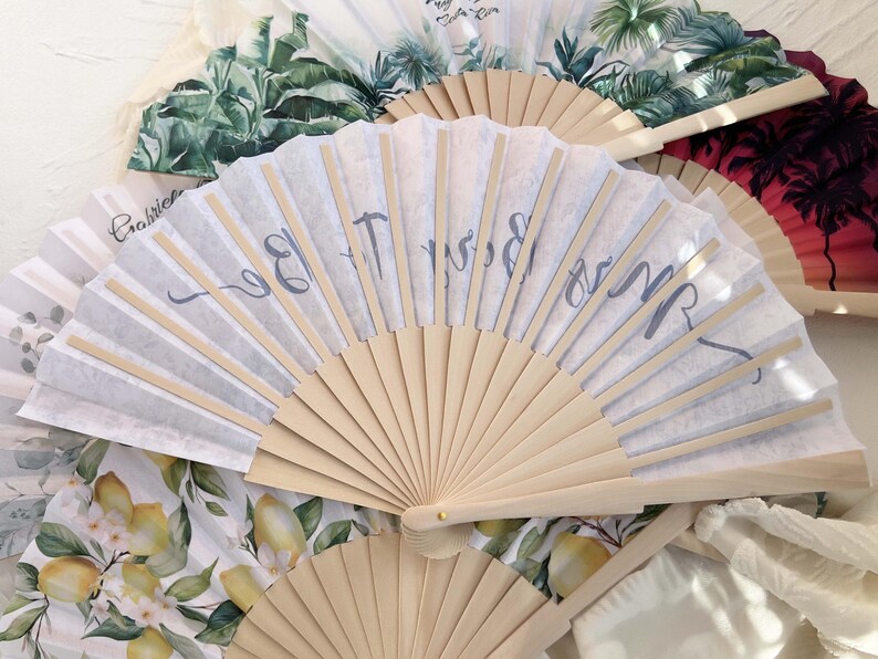 Personalized Wedding Hand Fans Custom Folding Handheld Fans Party ...