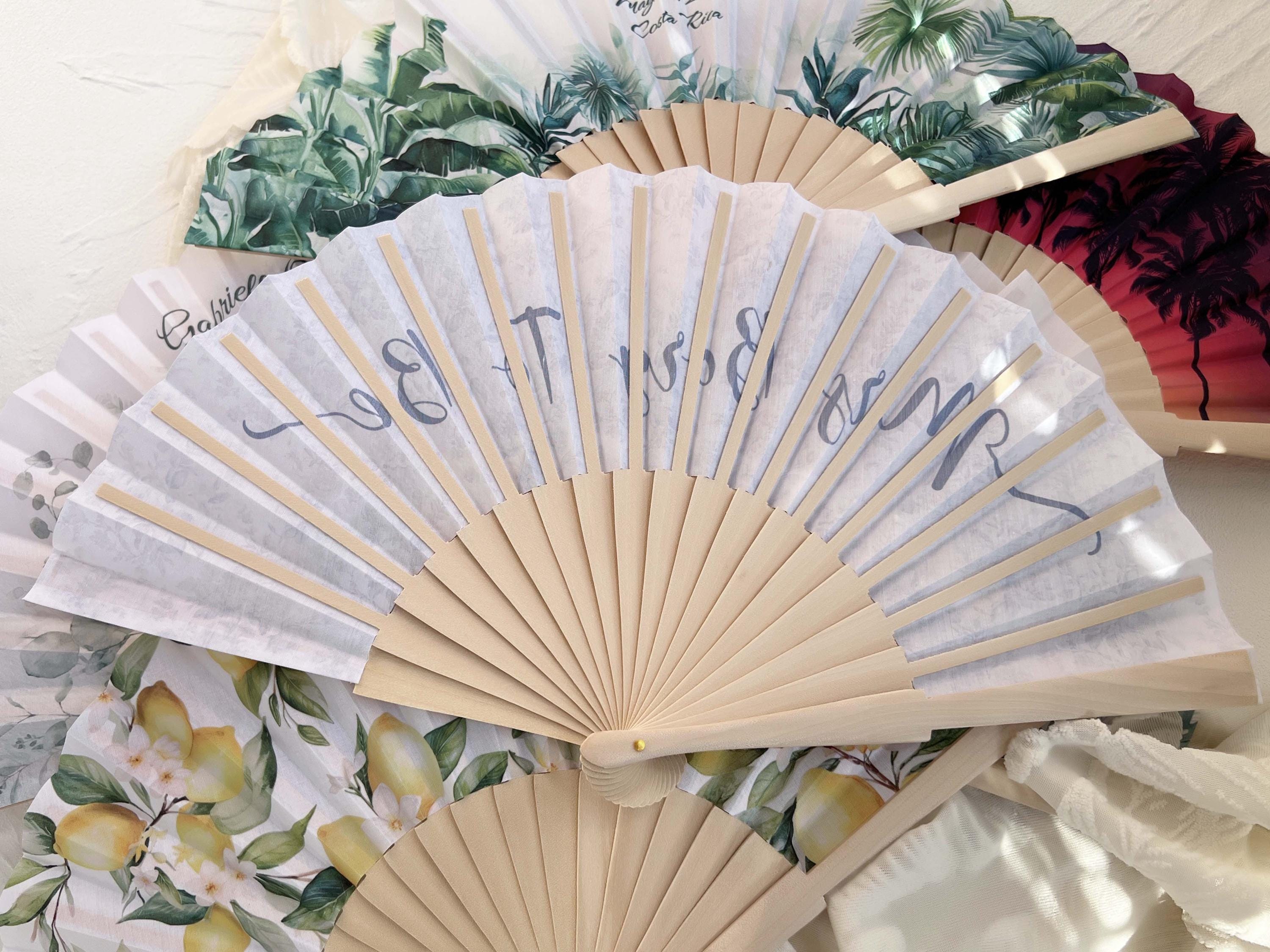 Personalized Wedding Hand Fans Custom Folding Handheld Fans Party ...