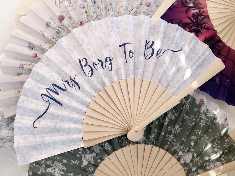 Personalized Wedding Hand Fans Custom Folding Handheld Fans Party ...