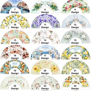High End Personalized Custom Fans Wedding Dinner Prom Party Favors ...