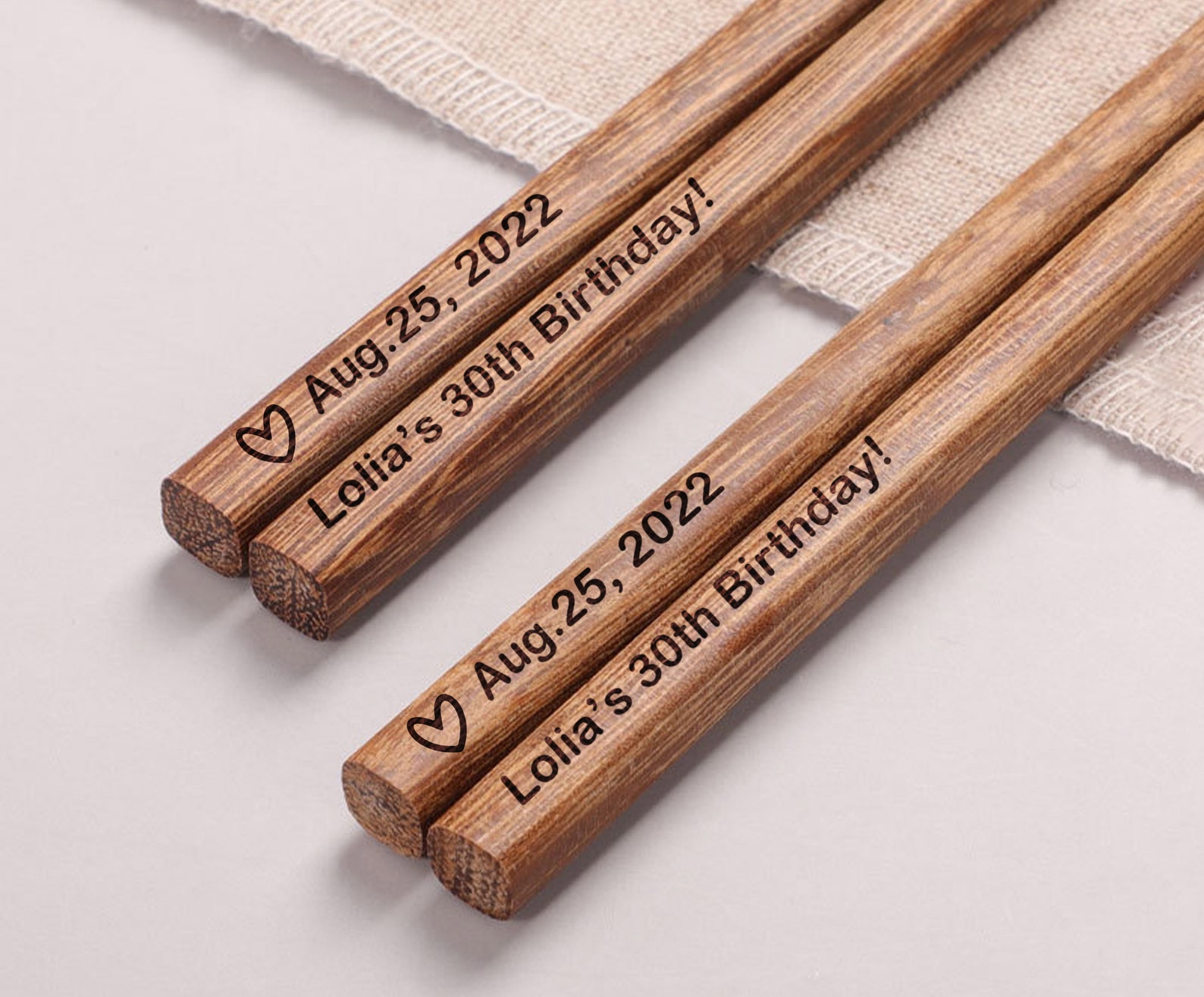 Personalized Engraved Chopsticks in Organza Bag Wedding Party - Etsy