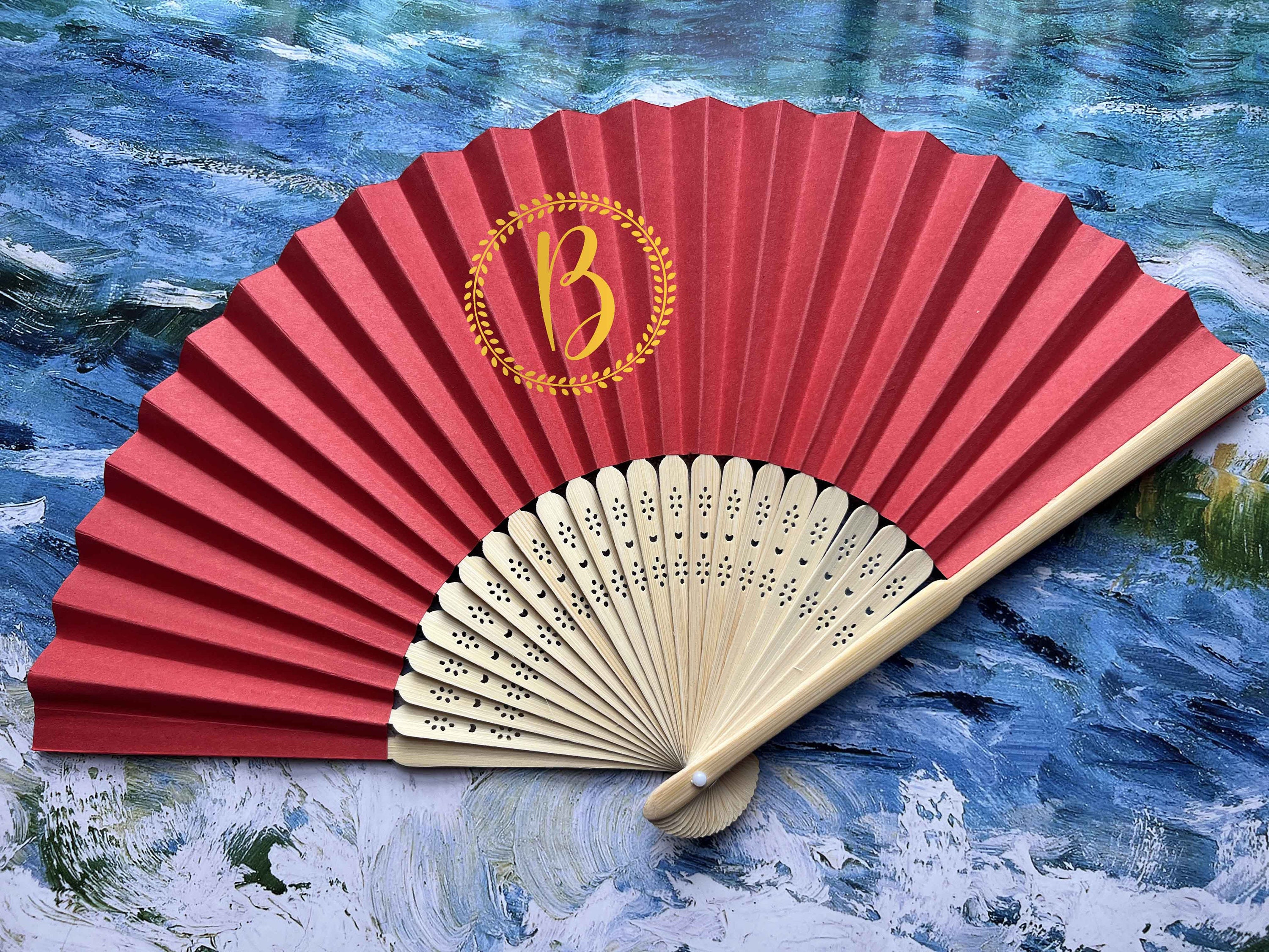 Personalized Paper Fans Wedding Party Favors Gifts Guests Custom ...