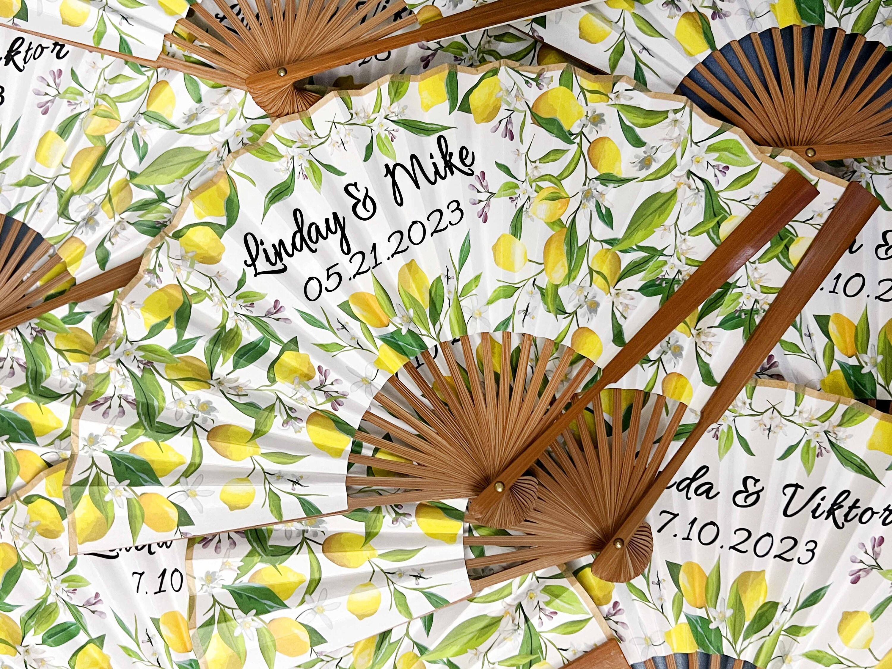 Personalized Custom Fans Wedding Party Favor Gifts for Guests Bulk Sage ...