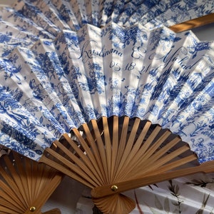 Personalized Custom Hand Fans High End Wedding Fabric Fans Party Favors ...