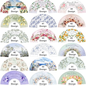 Personalized Custom Wooden Fabric Fans Wedding Party Favors Gifts ...