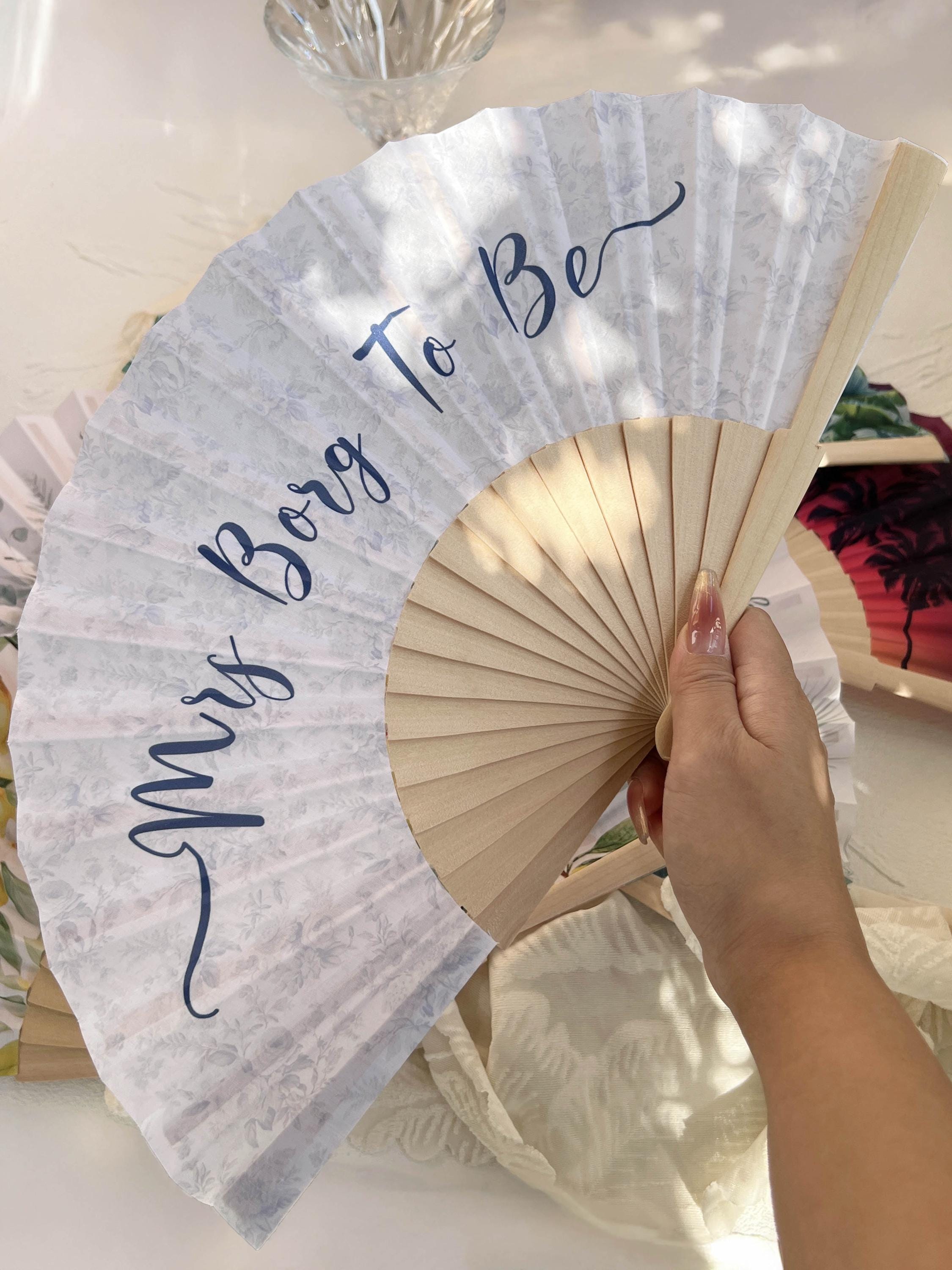 Personalized Wedding Hand Fans Custom Folding Handheld Fans Party ...