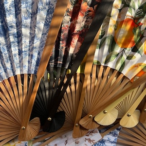 Personalized Custom Fabric Fans Wedding Party Favors Gifts Guests Bulk ...