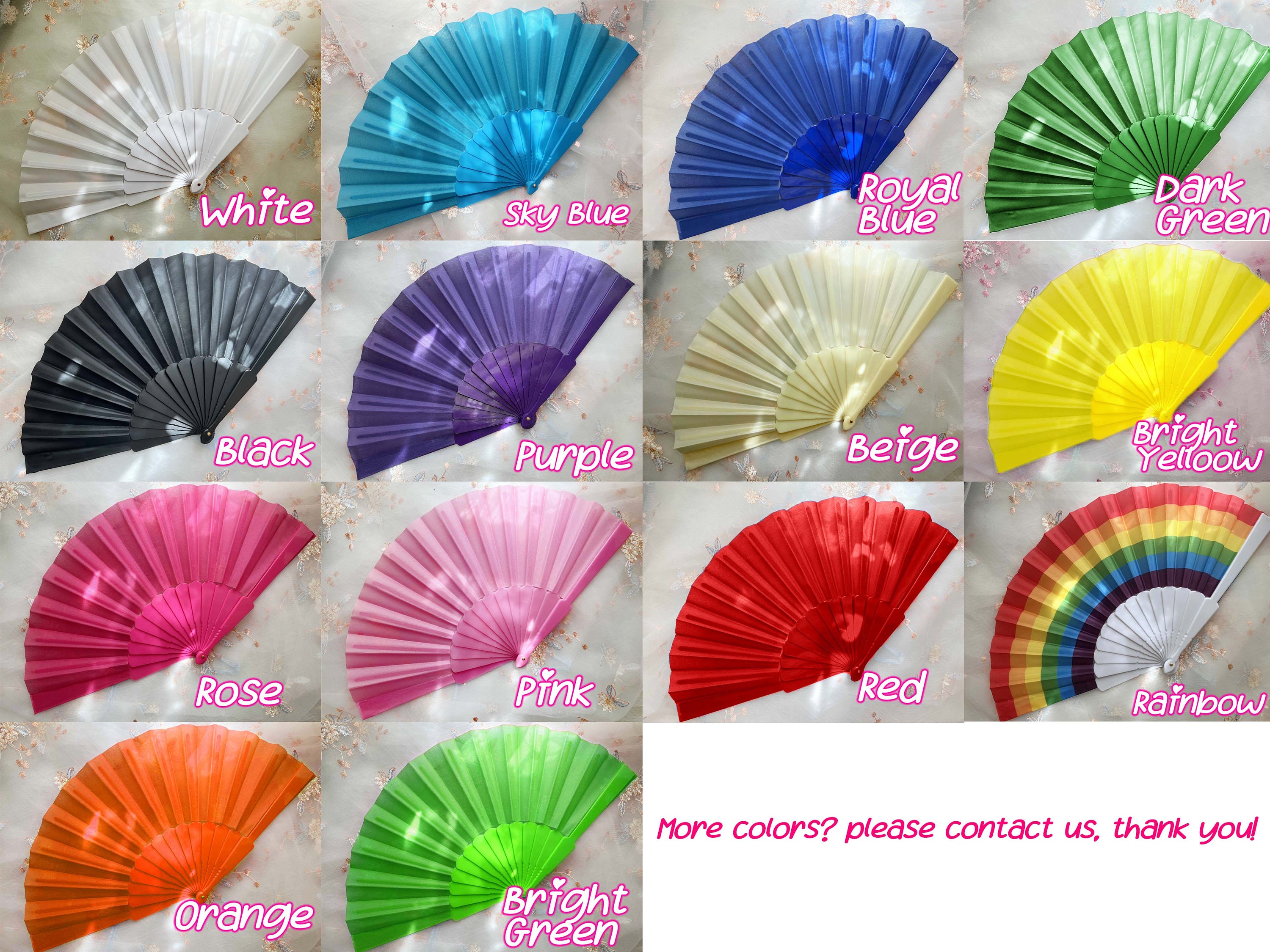 Personalized LGBT Fans Rainbow Printed Hand Fans Bisexual - Etsy