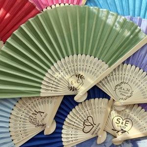 Wedding Hand Fans Personalized Folding Fans Bulk Party Favors Gifts ...