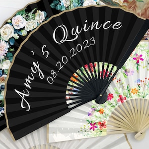 High End Personalized Custom Fans Wedding Dinner Prom Party Favors ...