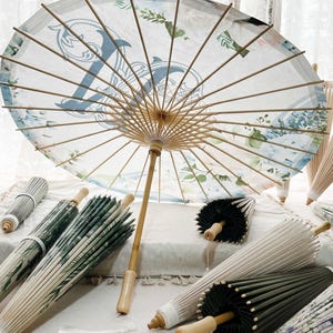 Personalized Custom Parasols High End Summer Wedding Floral Monogram ...