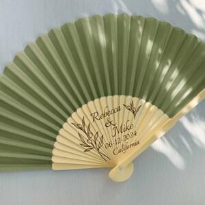 Personalized Custom White Fabric Fans Wedding Party Favors Gifts Guests ...