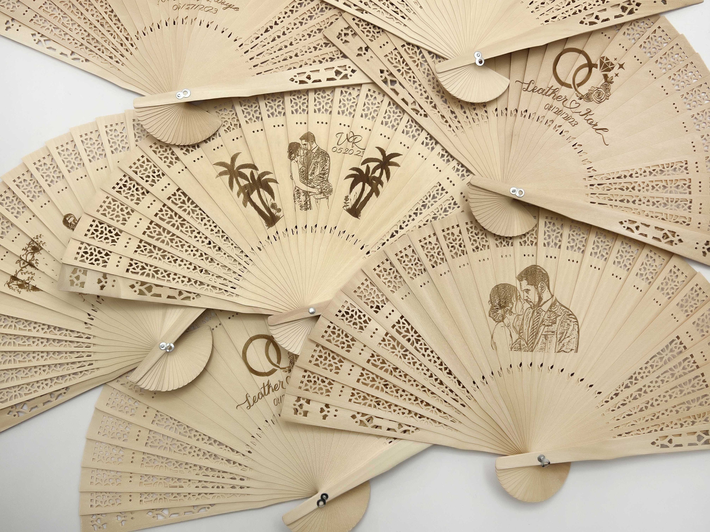 Personalized Custom Fans Wedding Party Favors Gifts for Guests Bulk ...