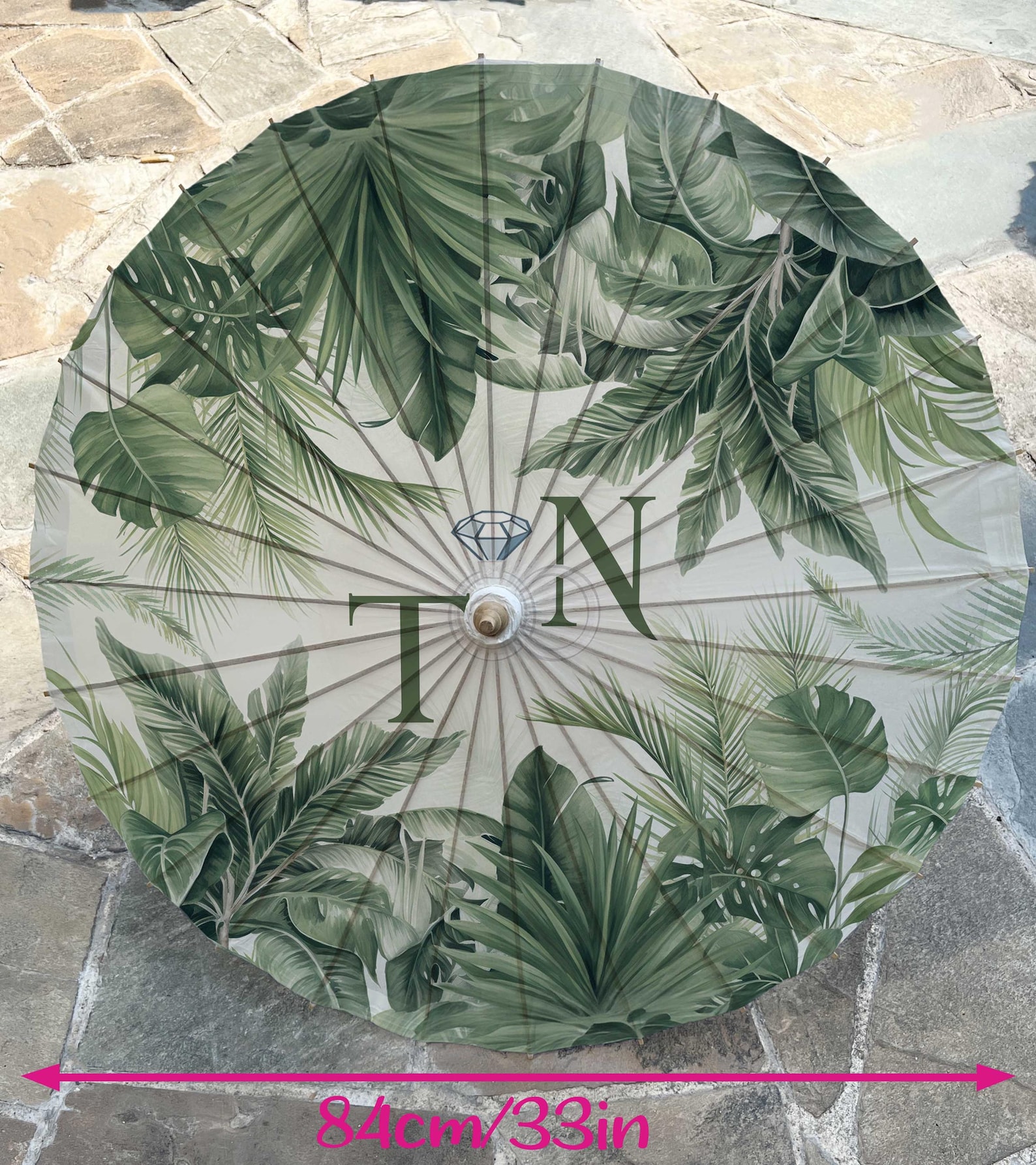 Personalized Custom Monogram Parasols Handmade Beach Wedding Umbrella ...