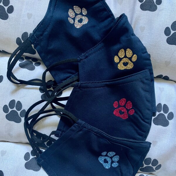 Paw Print Face Mask - Etsy