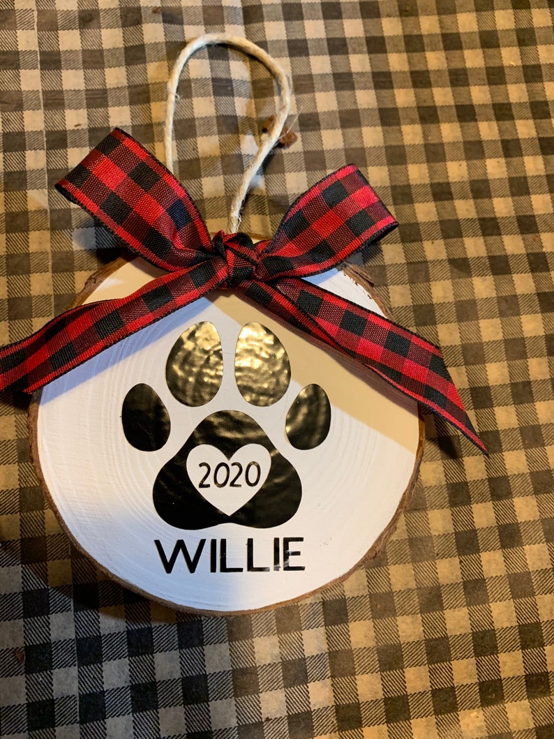 Paw Print Ornaments Paw Print Dog Ornament Christmas Gift | Etsy