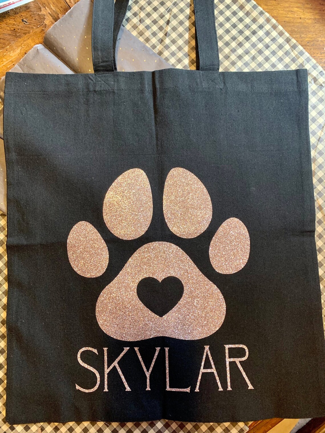 Personalized Paw Print Tote Bag Tote Bag Paw Print Pet | Etsy