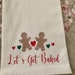Gingerbread Tea Towel, Tea Towel, Funny Tea Towel, Let’s Get Baked Tea ...