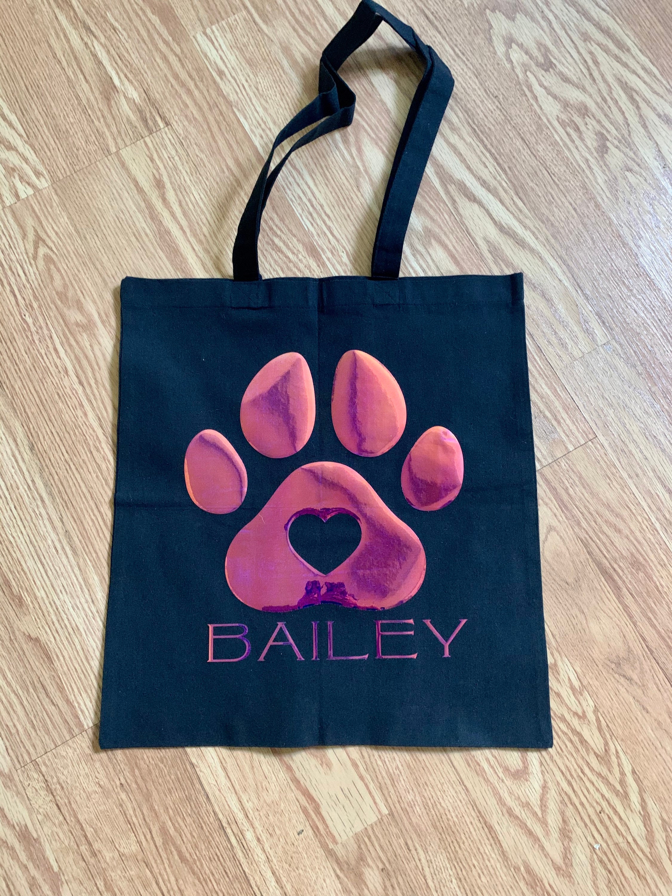 Personalized paw print tote bag Tote Bag Paw Print Pet | Etsy