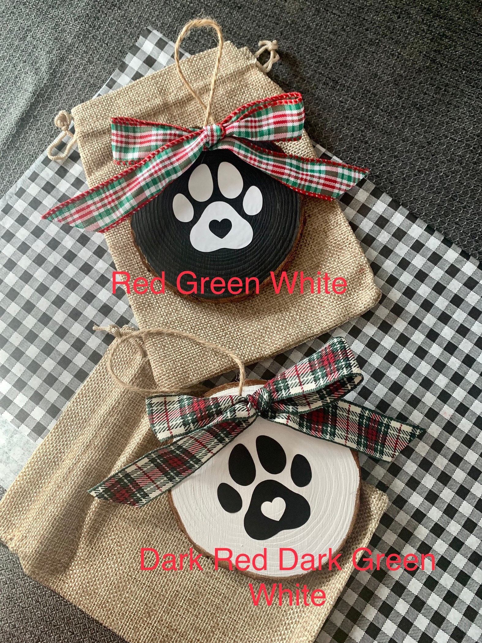 Paw Print Ornaments Paw Print Dog Ornament Christmas Gift | Etsy