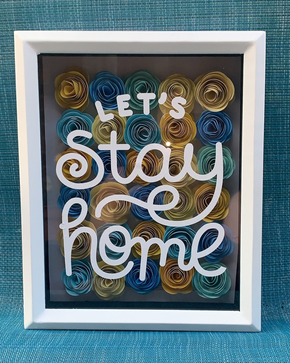 Shadow Box Paper Flower Shadow Box Flower Shadowbox Rolled - Etsy