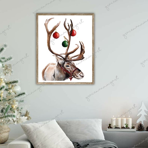 SALE! Holiday Reindeer Print | Various Sizes — grace manning art