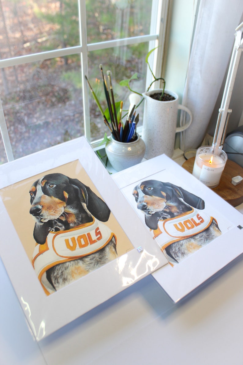 Licensed Tennessee Vols Smokey Art Print University of - Etsy