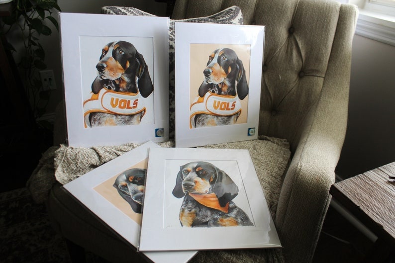Gelicentieerd Tennessee Vols Smokey Art Print Mascotte van - Etsy Nederland