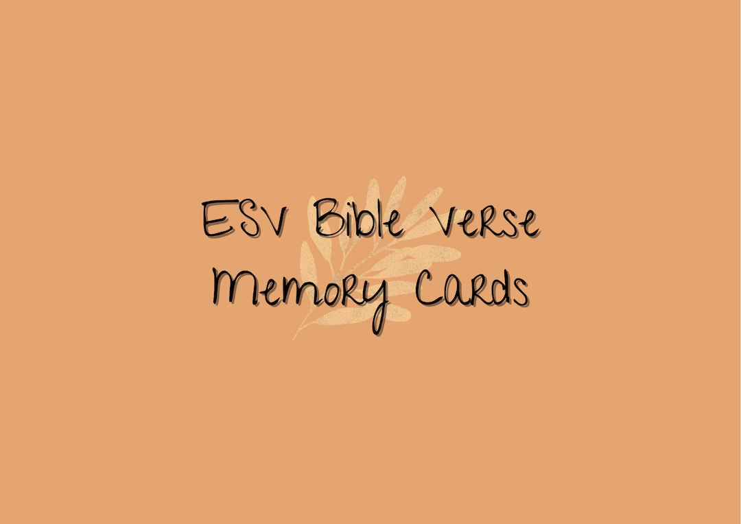 40 Downloadable ESV Bible Verse Memorization Cards - PDF - Boho Chic ...