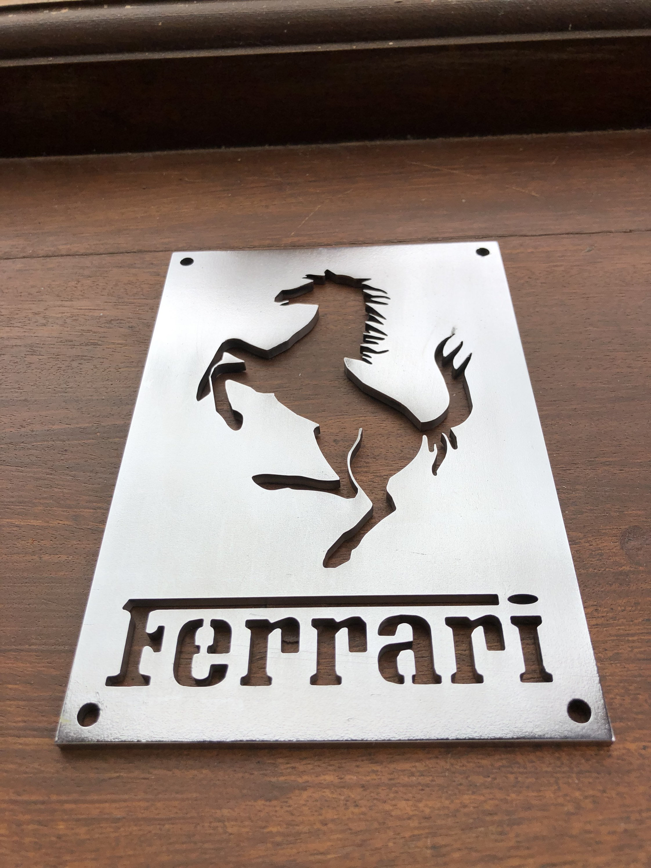 Polished Ferrari Logo Replica Sign for Mancave or Gift Present - Etsy UK