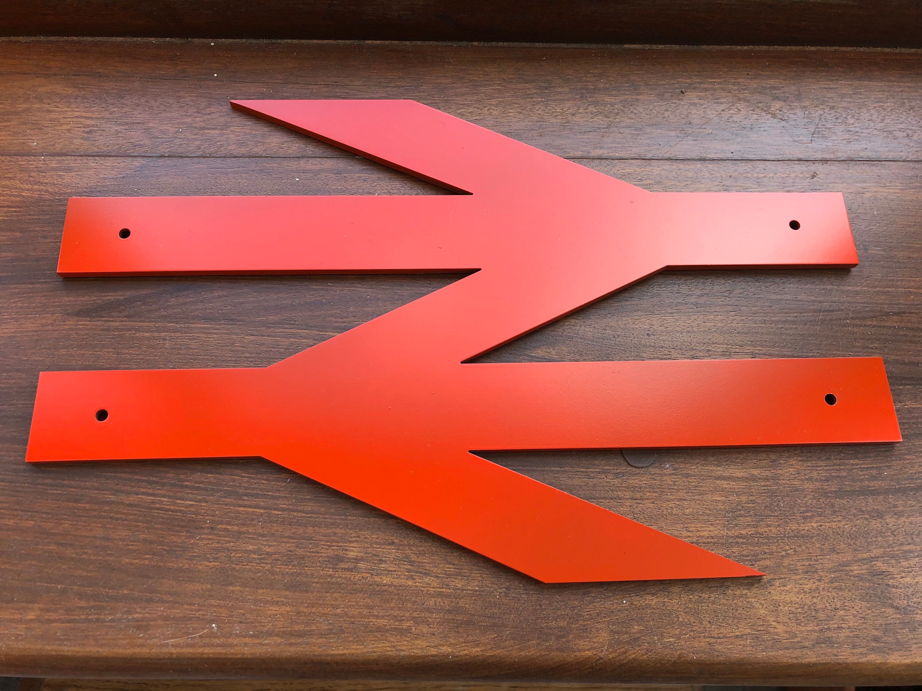 British Rail BR double arrows replica locomotive sign in BR Red for ...