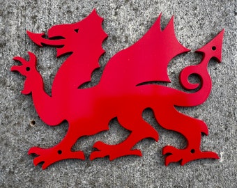 Metal Vintage Style Wall Sign Welsh Flag Wales Dragon 8x6 Inch WALES ...