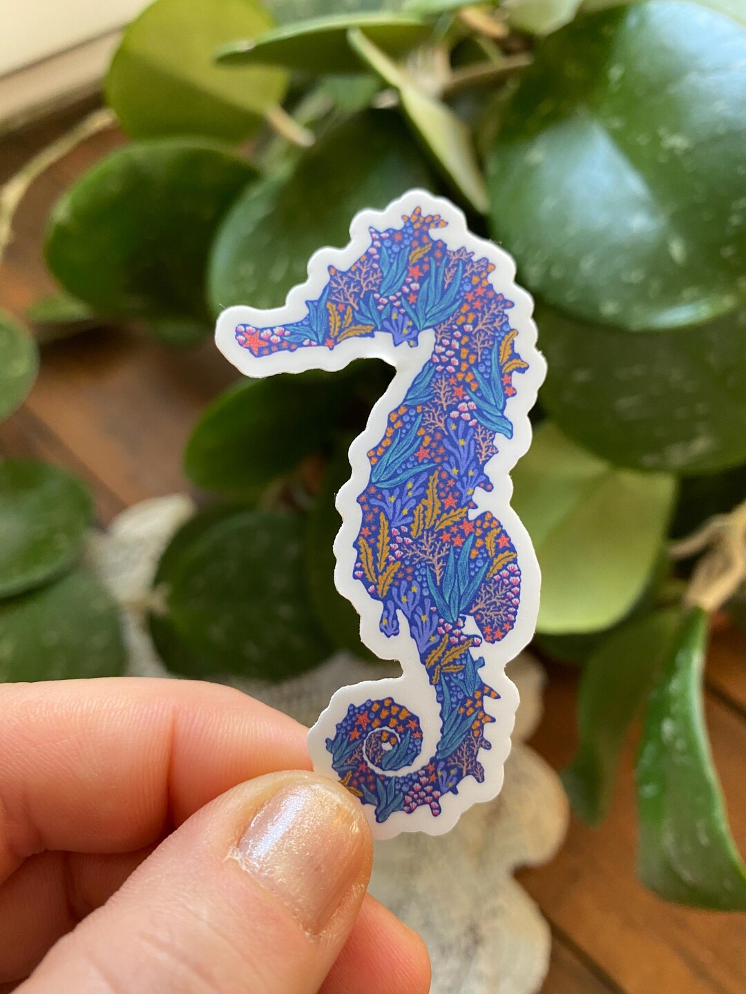 Seahorse Sticker, Seahorse Art, Animal Lover Gift, Waterproof Vinyl ...