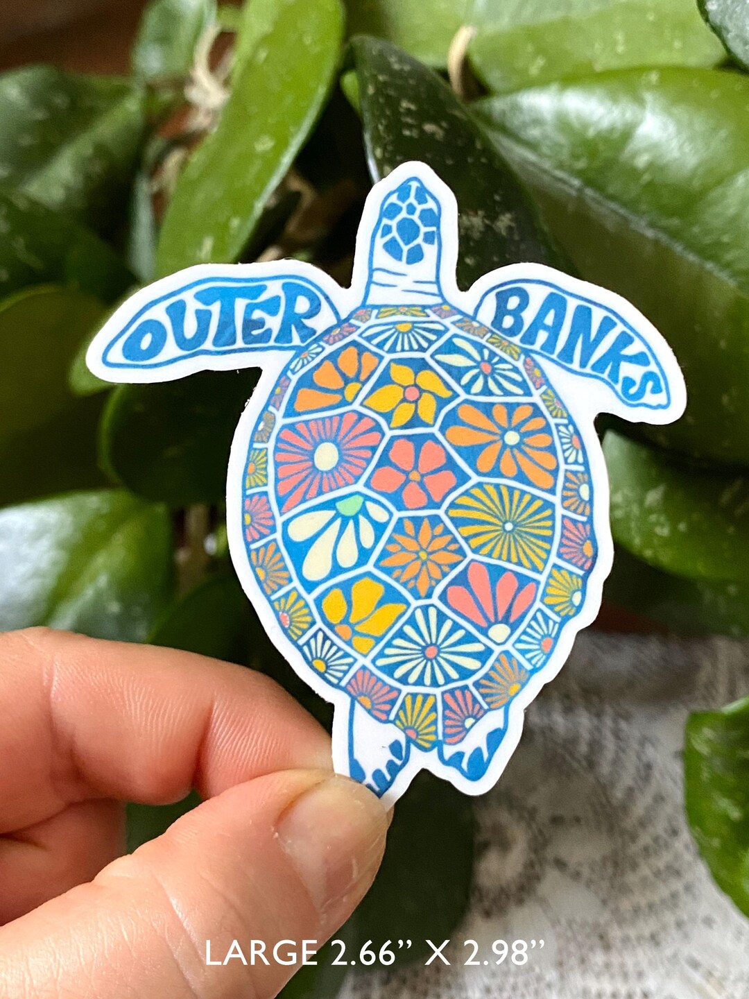 Outer Banks Turtle Sticker, Outer Banks, Outerbanks, Outer Banks Merch ...